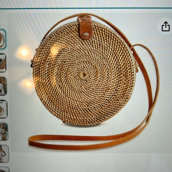 Bags | Round Rattan Bag | Poshmark